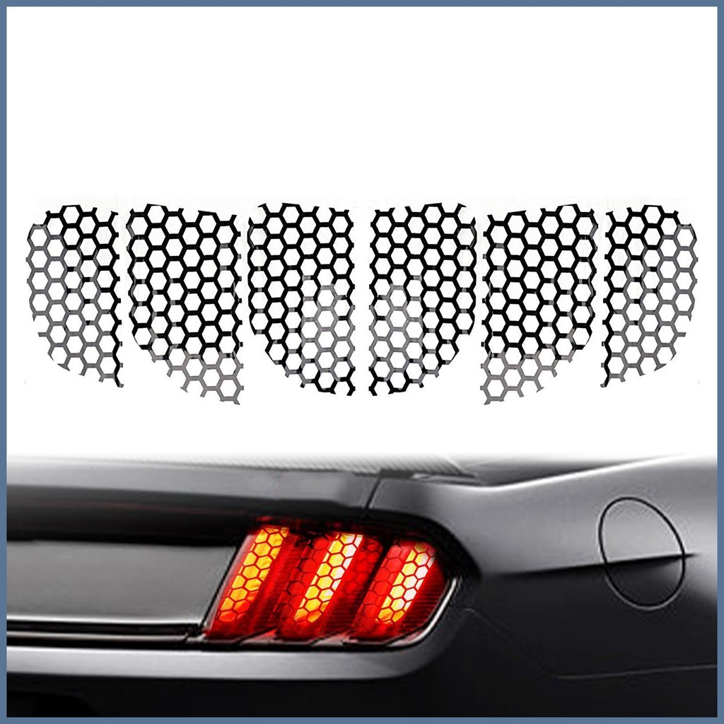 Car Rear Tail Light Stickers Rear Tail Light Decals with Honeycomb ...
