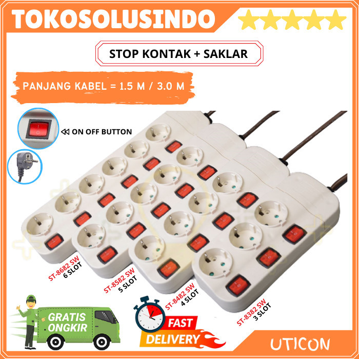 Uticon Plug / Stop with Individual Switch / ON OFF Switch - 2 HOLES ...