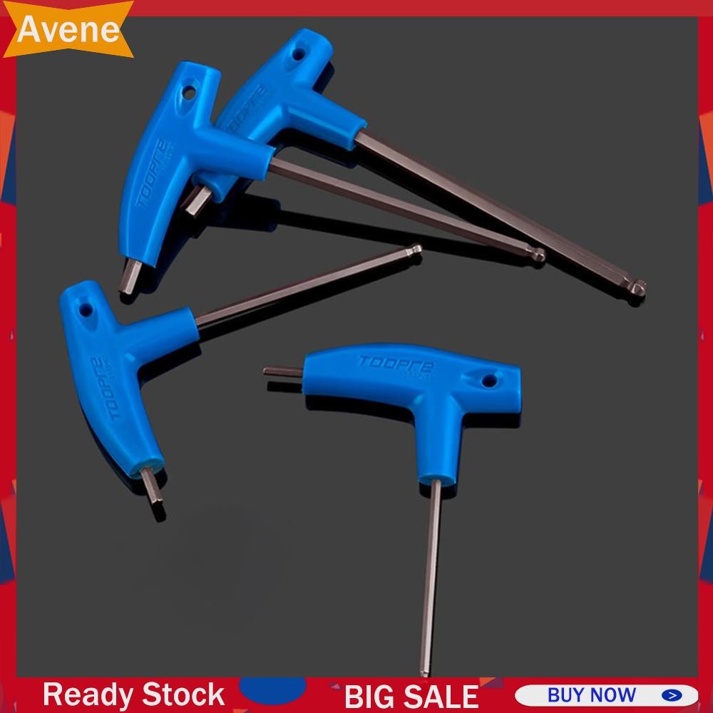 MTB Road Bicycle Allen Key T-Type Plastic Handle Wrench S2 Tool Set ...