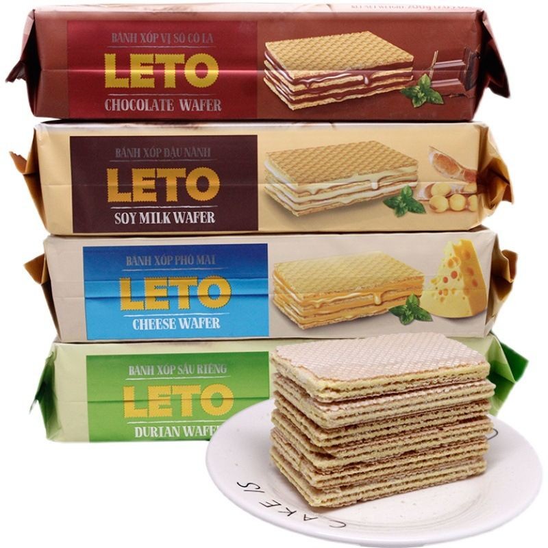 Vietnam Food leto Wafer Biscuits Casual Snacks Durian Flavor Cheese ...