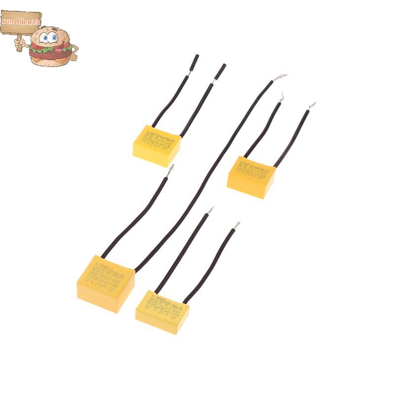 sun 5Pcs AD K X2 Safety Capacitance Tape Line 0.15uF 0.22uF 0.33uF 0.47uF 250V-275V Housing ...