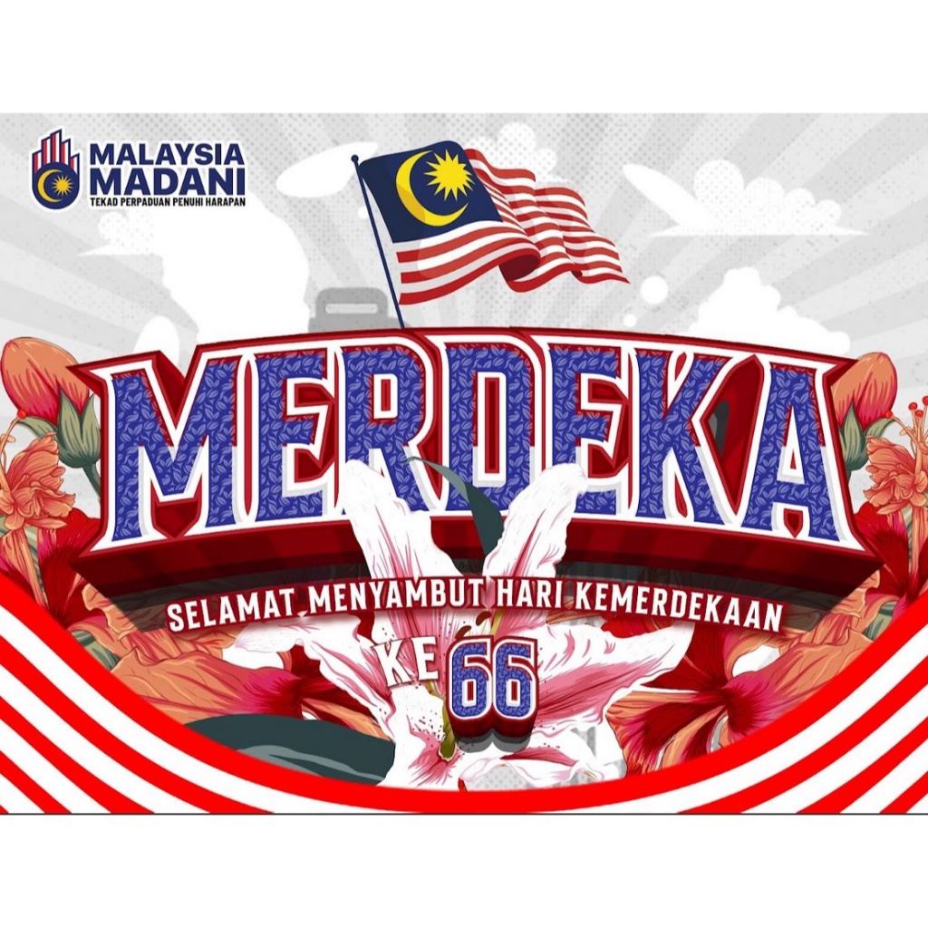 NEW DESIGN : Backdrop Merdeka / Banner/Backdrop Ucapan Kemerdekaan ...