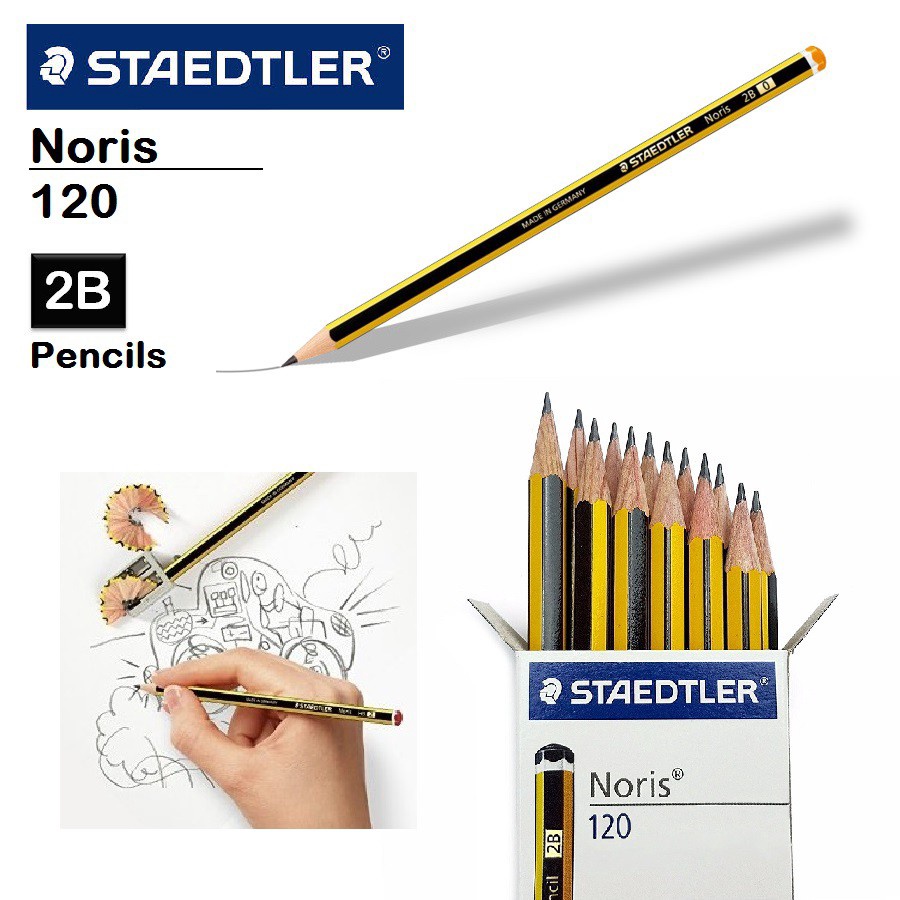 STAEDTLER NORIS 120 2B PENCIL 120-0 A50 (12pcs/Box) | Shopee Malaysia