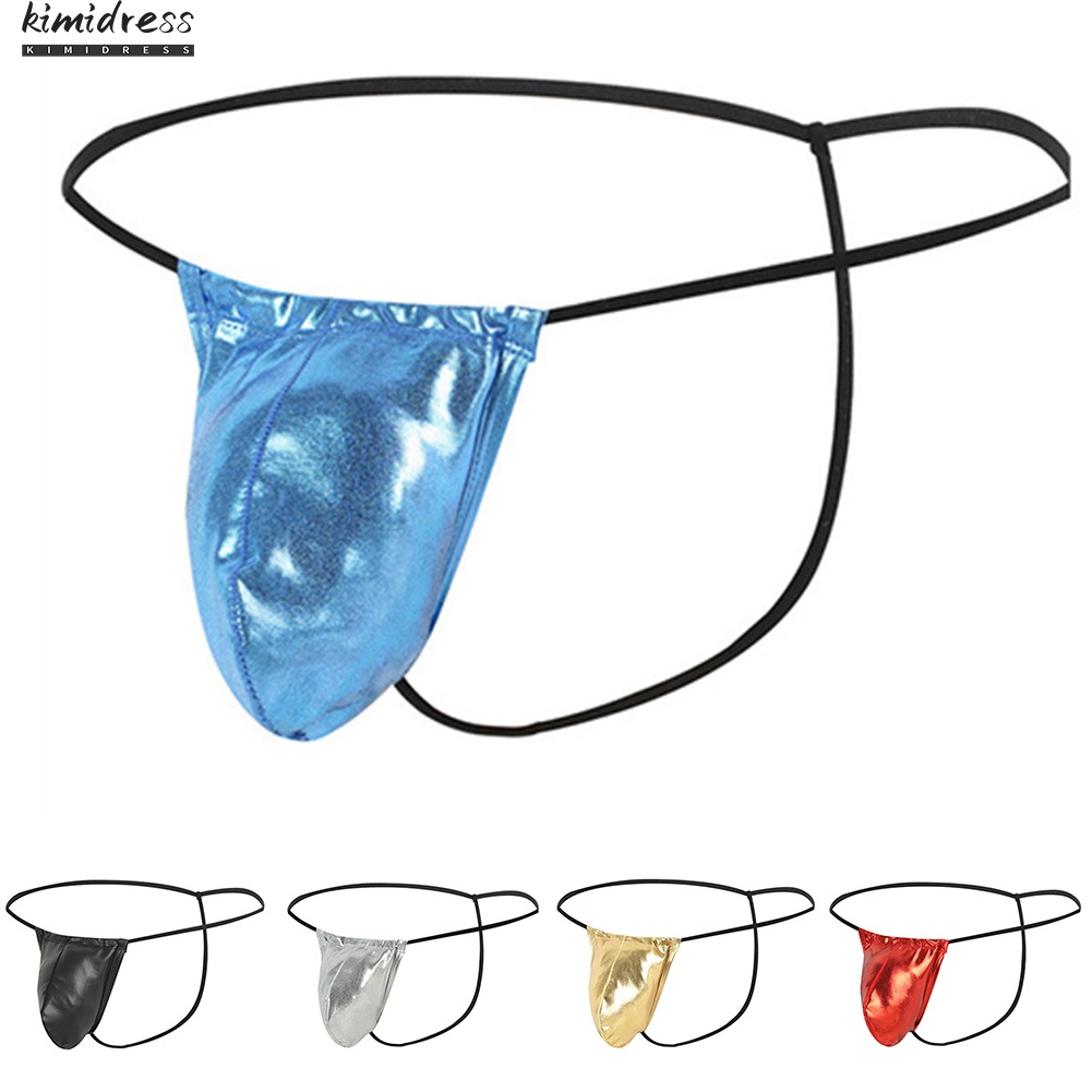 Kimidress Mens Glossy G String Enhance Bulge Pouch Posing Thong 0720