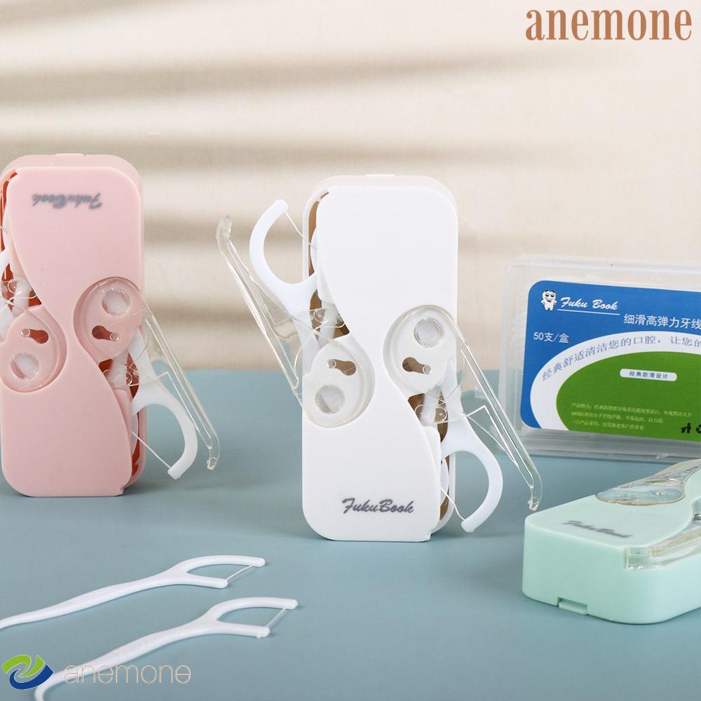 ANEMONE Teeth Floss Storage Box Portable Plastic Oral Cleaning ...