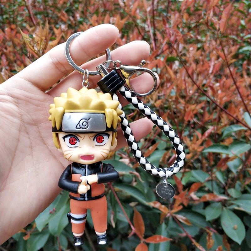 Naruto keychain pendant Naruto Uchiha Itachi Sasuke Kakashi figure school bag car keychain ...