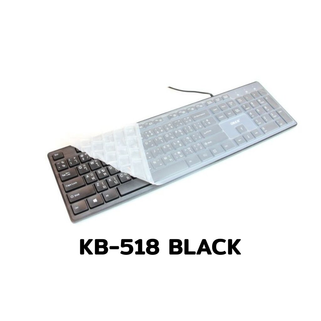 MULTIMEDIA KEYBOARD USB OKER KB-518 BLACK | Shopee Malaysia
