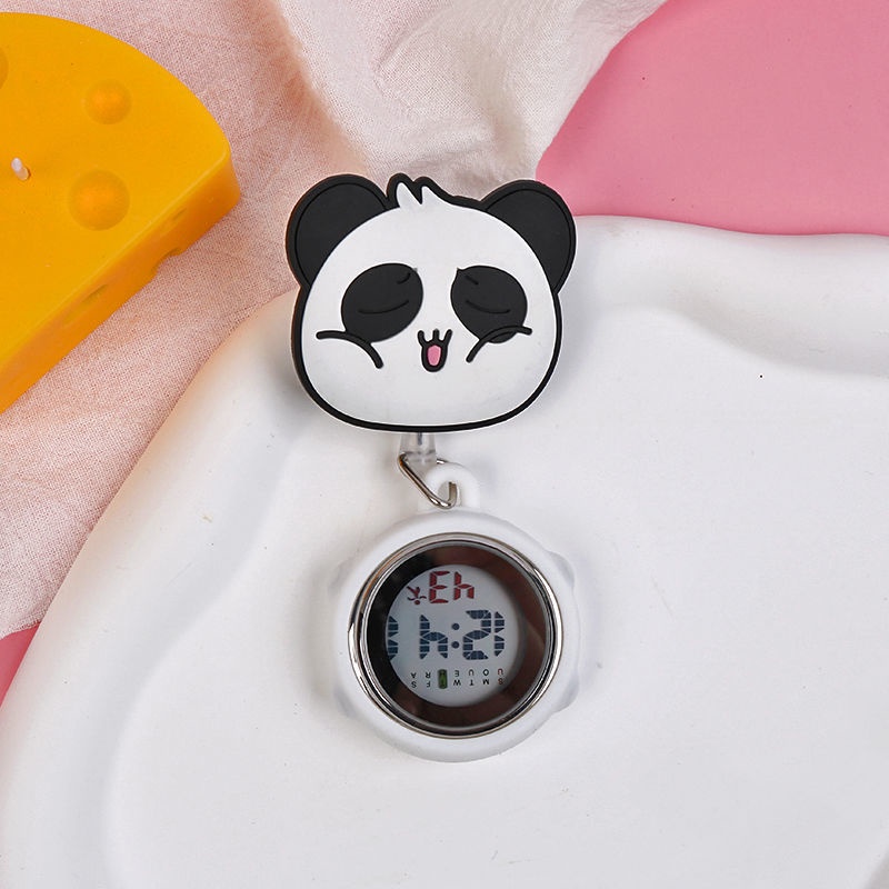 Cute Nurse Watch Retractable Electronic Chest Watch Doctor Large Screen ...