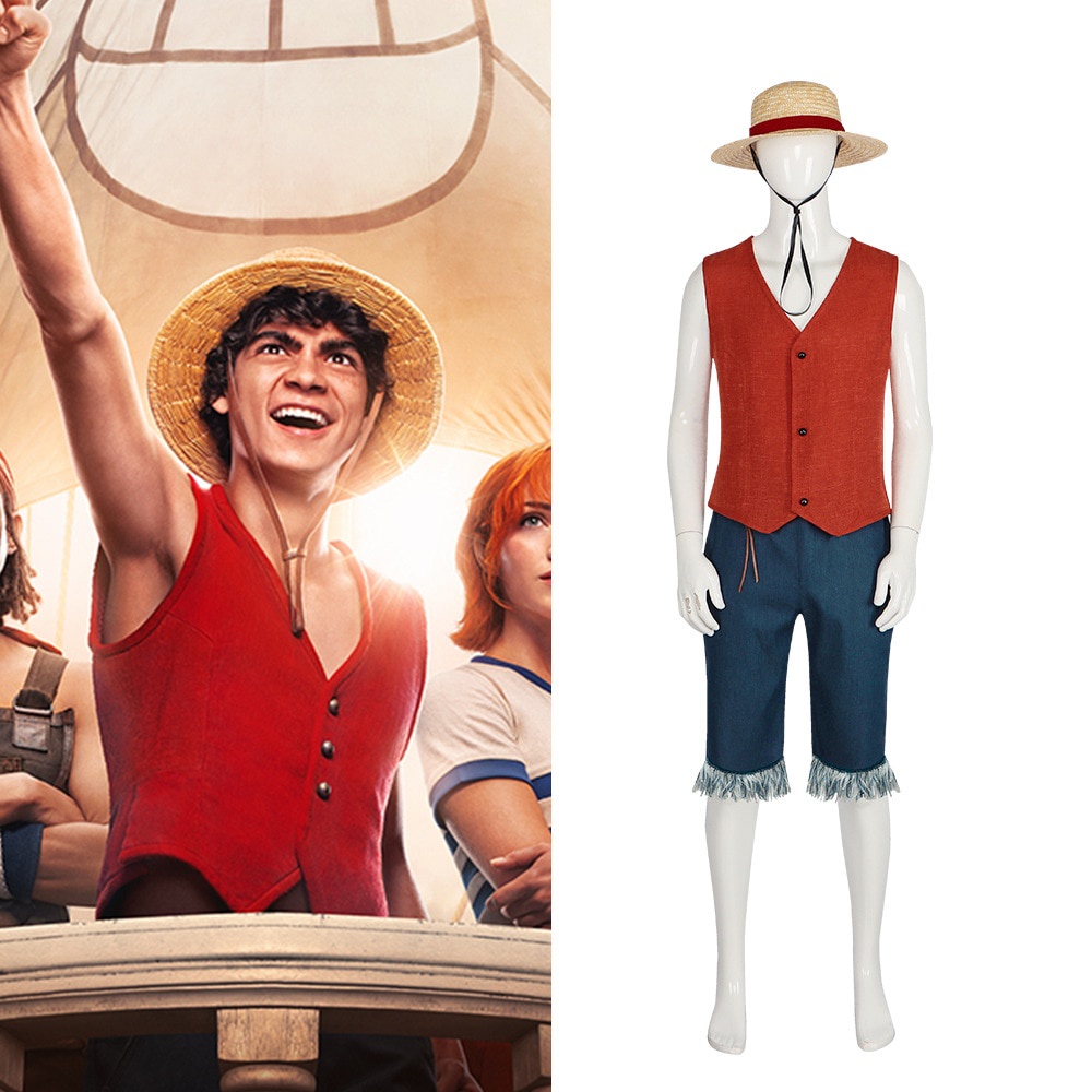 Live Version One Piece Luffy Cosplay Costume TV Series Luffy Clothes ...