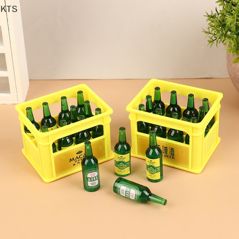 KTS 1/12 Dollhouse Simulation Beer Trolley Toys Mini Beer Model ...