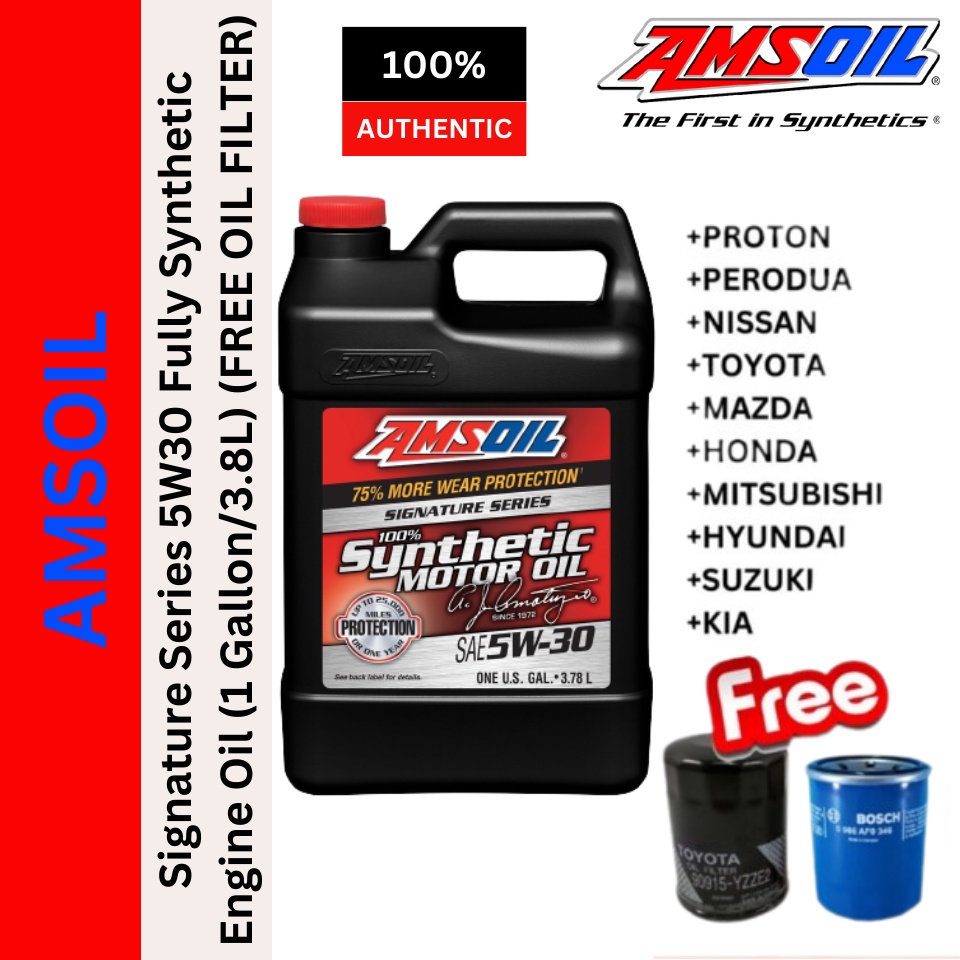 AS-2-ASL-1G Amsoil Signature Series 5W30 Fully Synthetic Engine Oil (1 ...