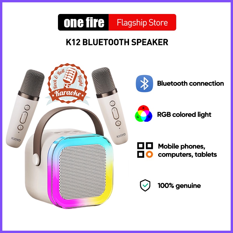 Wireless Karaoke Speaker With Karaoke Bluetooth Microphone K12 Home KTV Karaoke Machine RGB ...