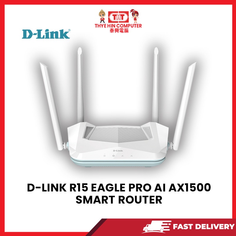 D-LINK R15 EAGLE PRO AI AX1500 SMART ROUTER | Shopee Malaysia