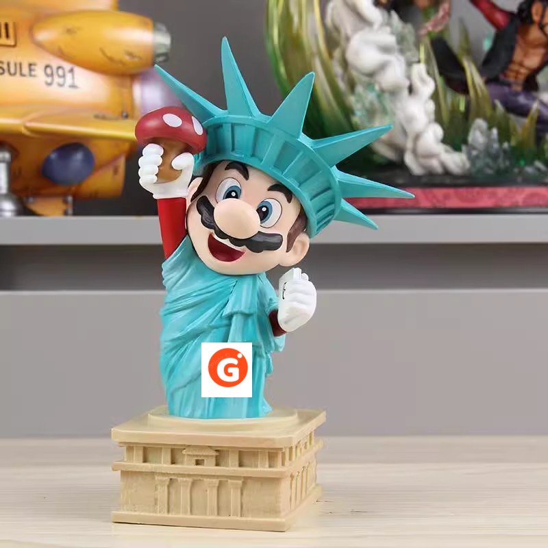 20CM Super Mario Cos Statue of Liberty Pvc Figure Model Toy | Shopee ...