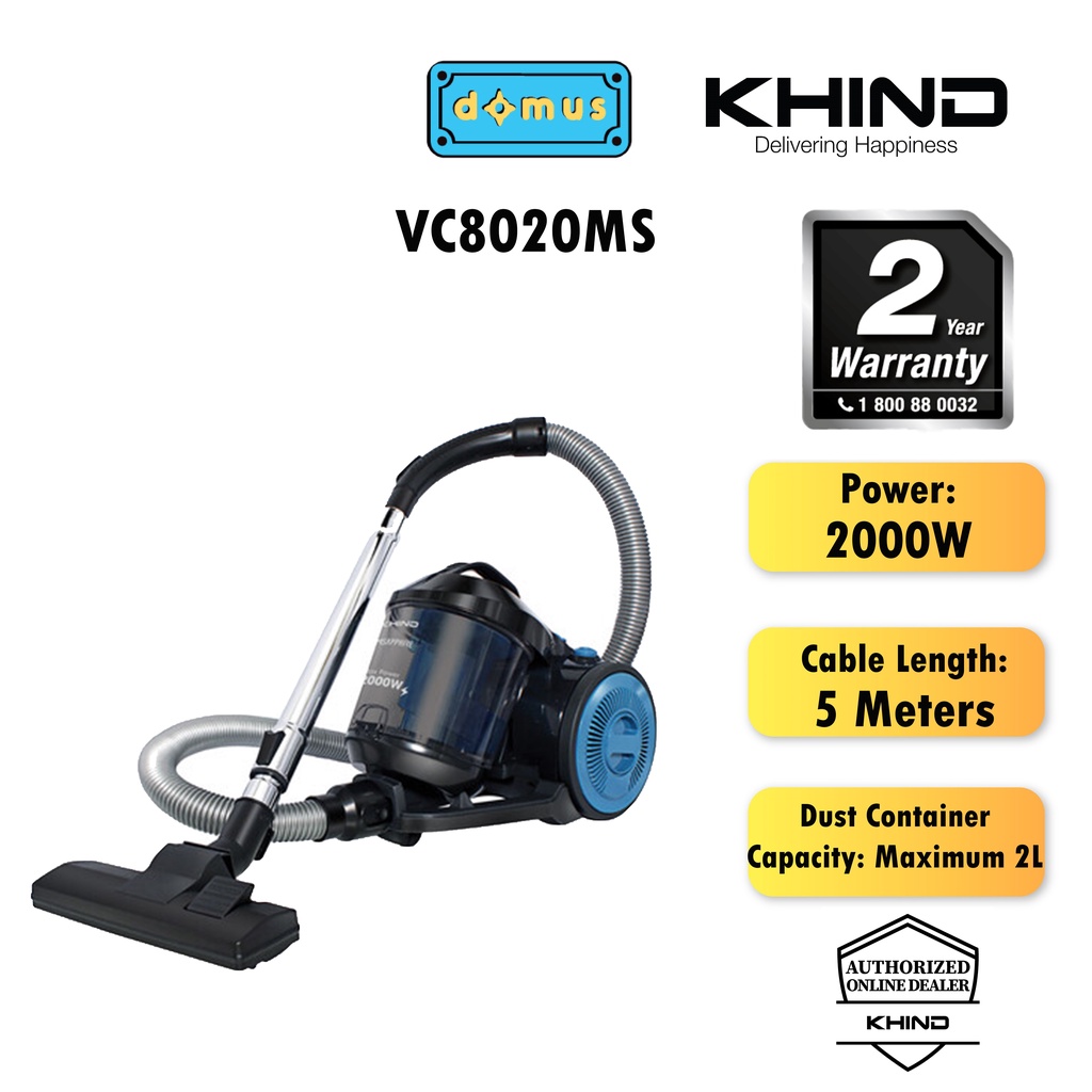 [NEW] Khind Canister Vacuum Cleaner VC8020MS | Shopee Malaysia