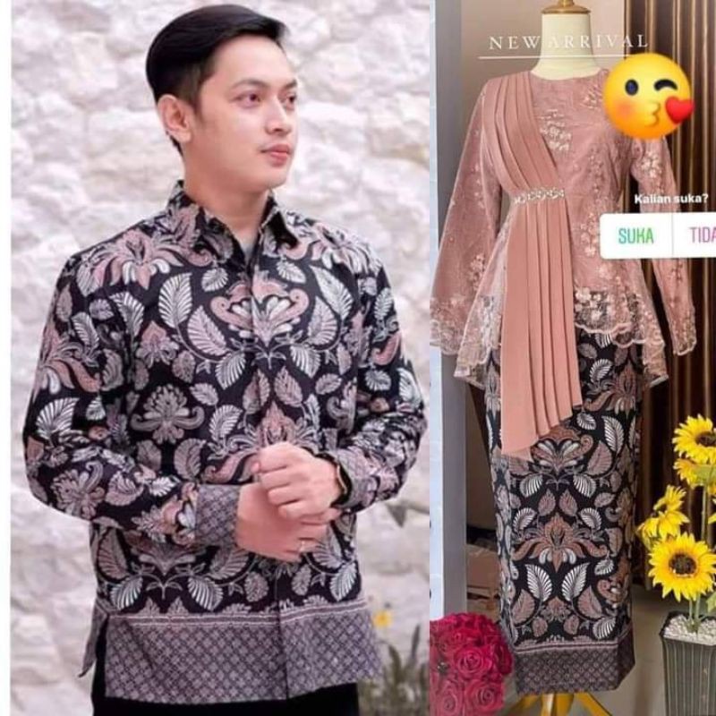 KEMEJA Batik BAJU COUPLE KEBAYA TUNIC / COUPLE BATIK / KEBAYA COUPLE ...