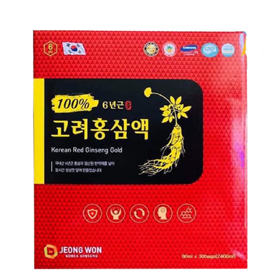 [Genuine] Jeong Won Korean Red Ginseng Water Premium, Box Of 30 Packs x ...