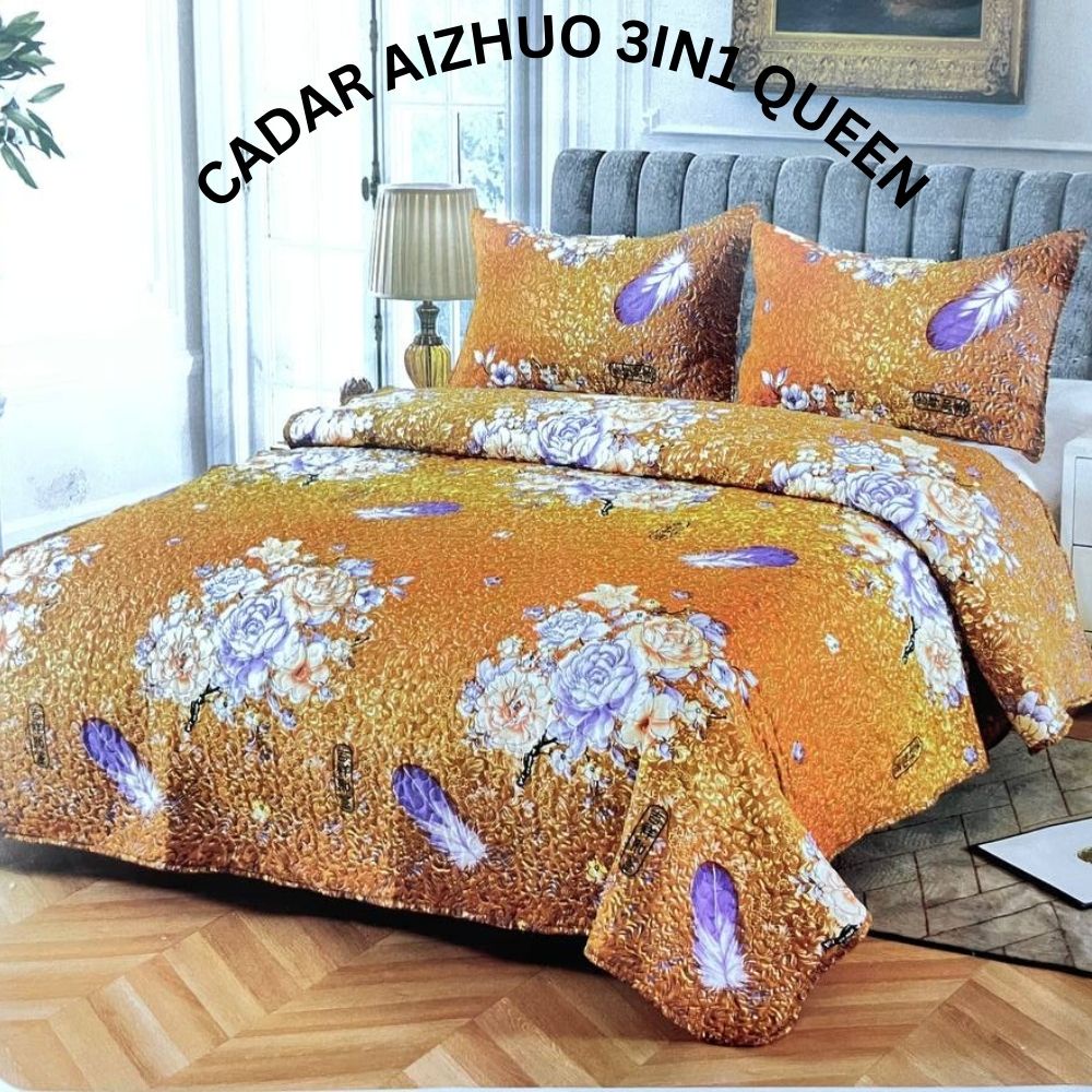 Cadar Patchwork Set 3 IN 1 Bed Sheet TEBAL SIRI 9 SULTAN 3 Pieces Plaid ...
