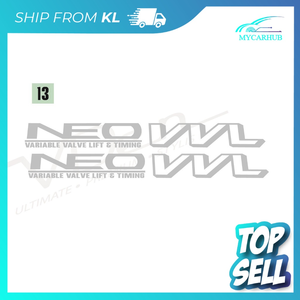 NEO VVL Design Car Side Sticker - 5 Colours Available Honda Mitsubishi ...
