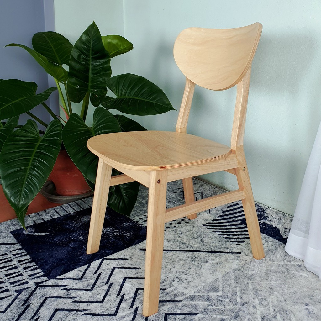 Evergreen-Furniture Rubber Wood Dining Room Chair 4 set/box Cushion ...