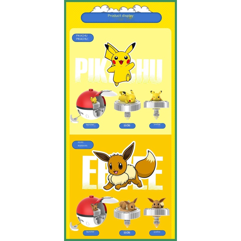 Pokemon Magic Spinning Top Cartoon Pokémon Toys Pikachu/Charmander ...