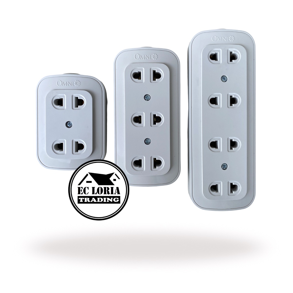 Omni Electrical Surface Type Universal Convenience Outlet (2-gang, 3 ...