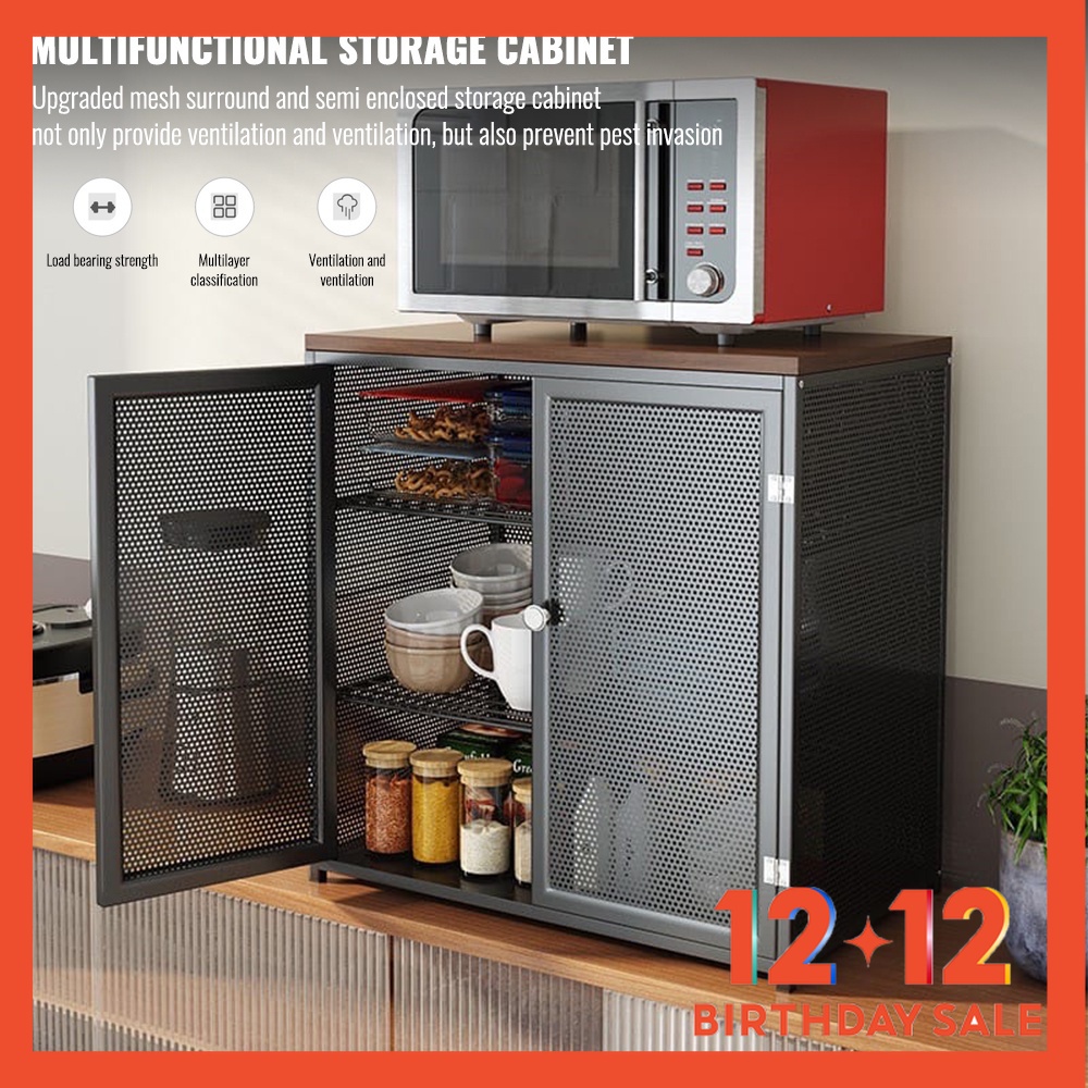 Multipurpose Metal Cabinet Kitchen Storage Kabinet Table Dish Storage ...