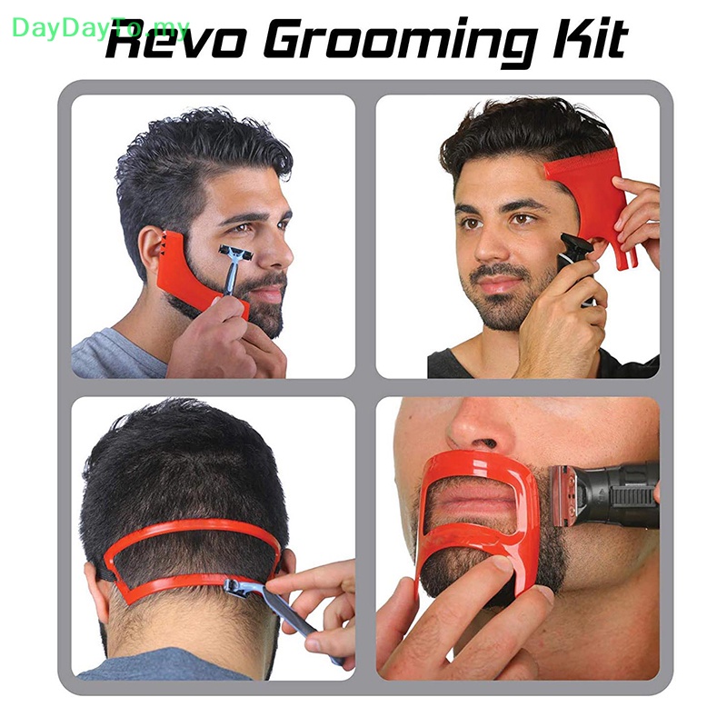 DayDayTO 2/3/4Pcs Men Beard Hair Goatee Neckline Shaving Template Guide ...