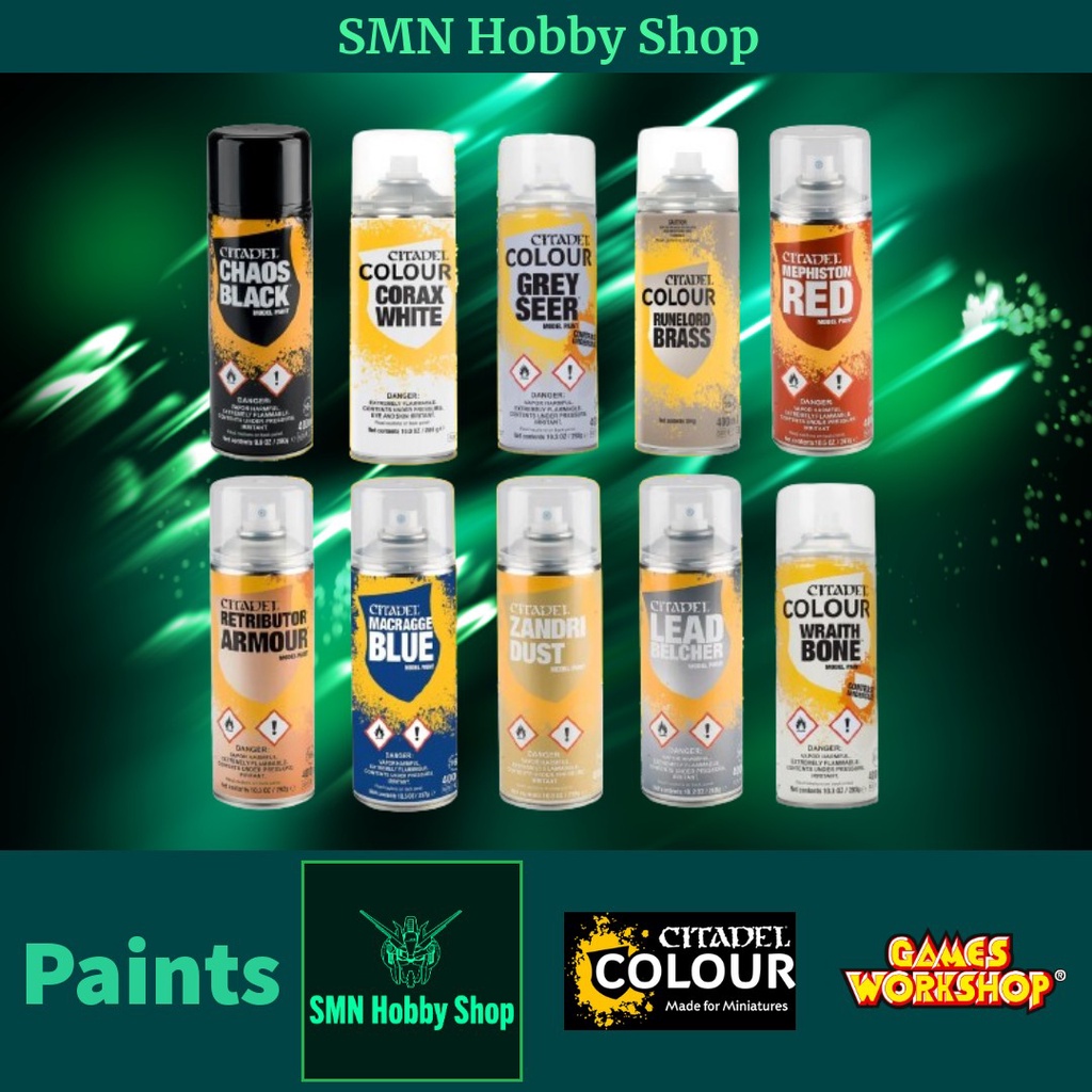 Paint Color Spray Can Citadel Primer Base 400ML for Plastic Model Kits ...