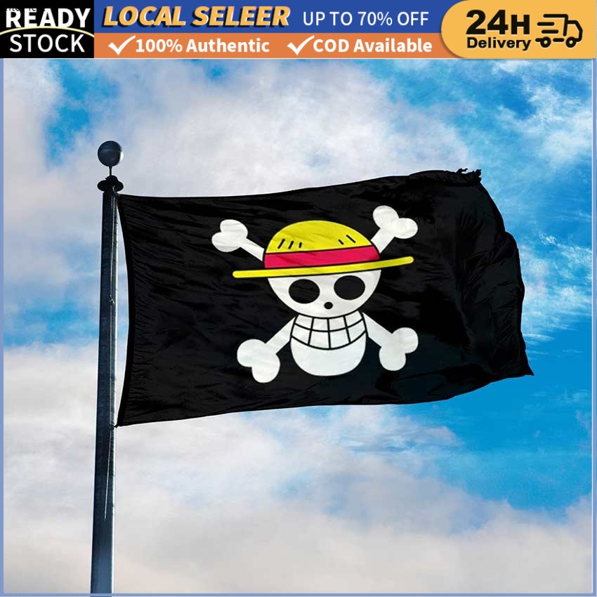 Banner Straw Hat Pirate Trumpet Banner Flag One Piece Luffy Flag For ...