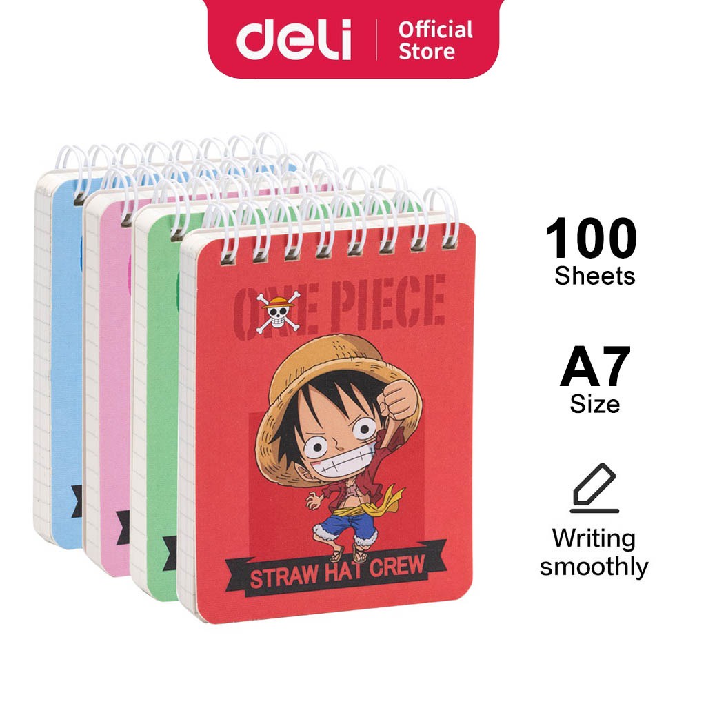 Deli Notebook N005 Spiral Notebook One Piece Series Mini Pocket Book ...