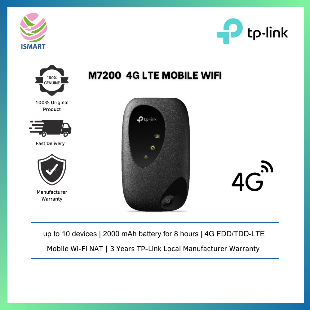 TP-LINK M7200 4G LTE MOBILE WIFI | Shopee Malaysia