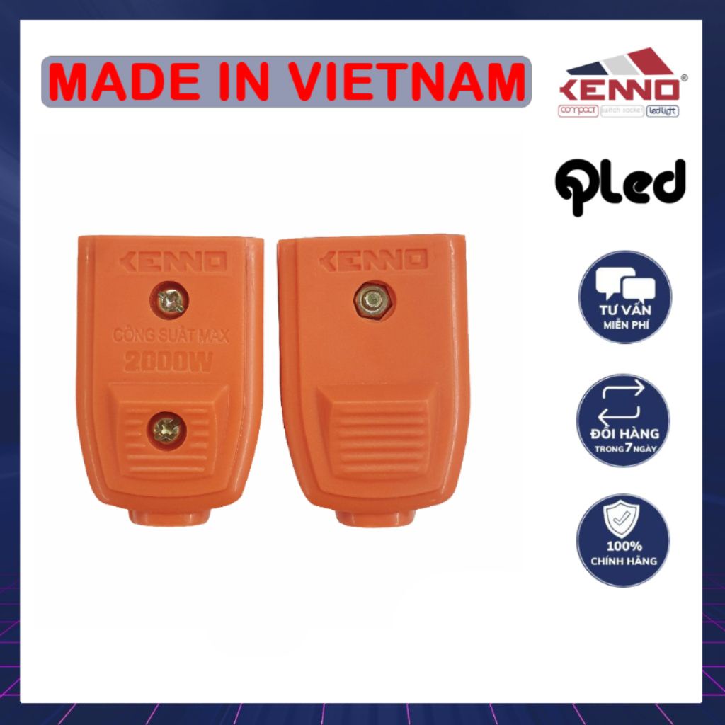 Qled/kenno P6 2000W load-bearing female plug White/Orange | Shopee Malaysia