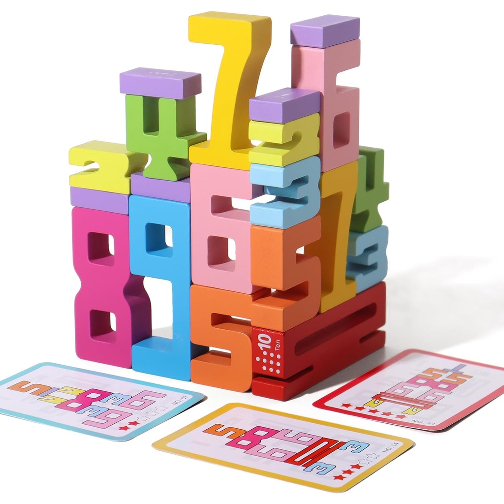 Digital Building Blocks-Montessori Large Wooden Building Blocks ...