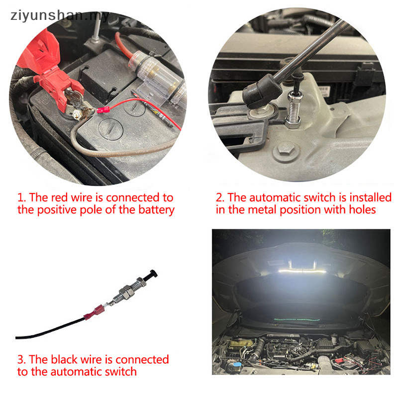ziyunshan White Under Hood LED Light Kit With Automatic on/off ...