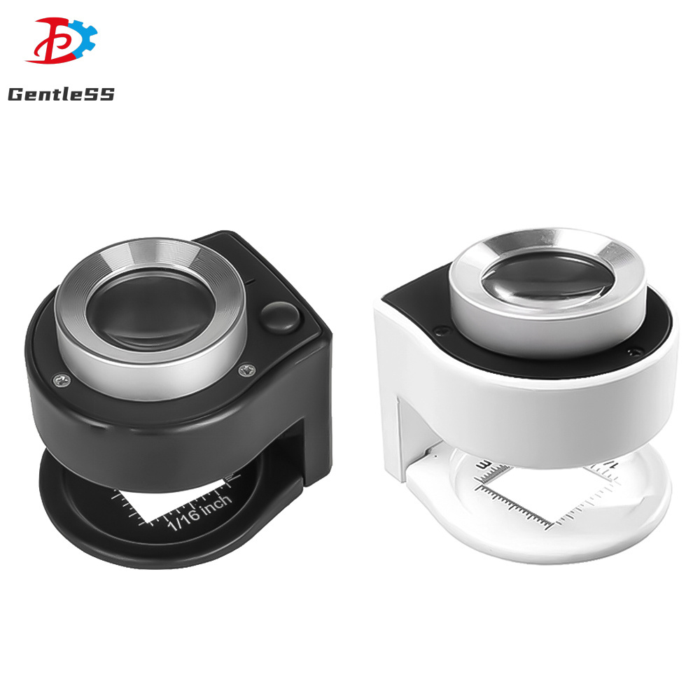 30X Loupe Magnifier with LED and UV Light Desktop Portable Metal ...