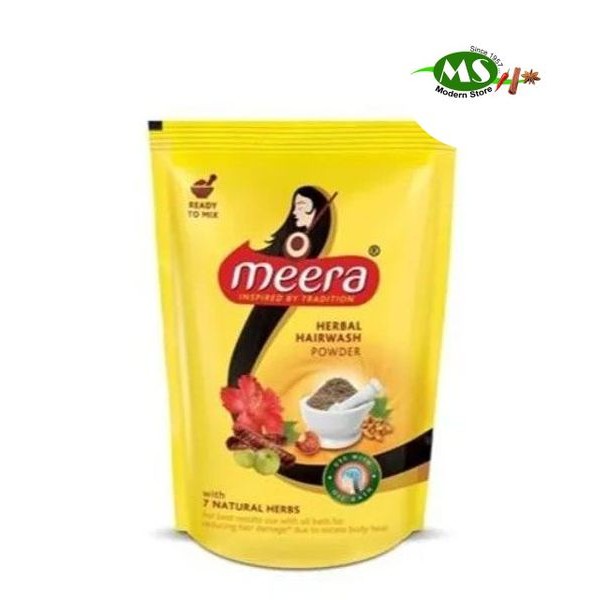 Meera Hairwash Powder Herbal 80g | Shopee Malaysia