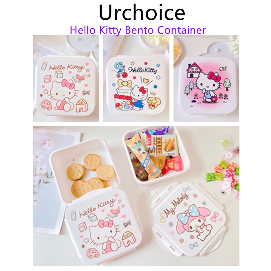[READY STOCK] Hello Kitty Bento Box Container Hello Kitty Lunch Box Tupperware Food Storage ...