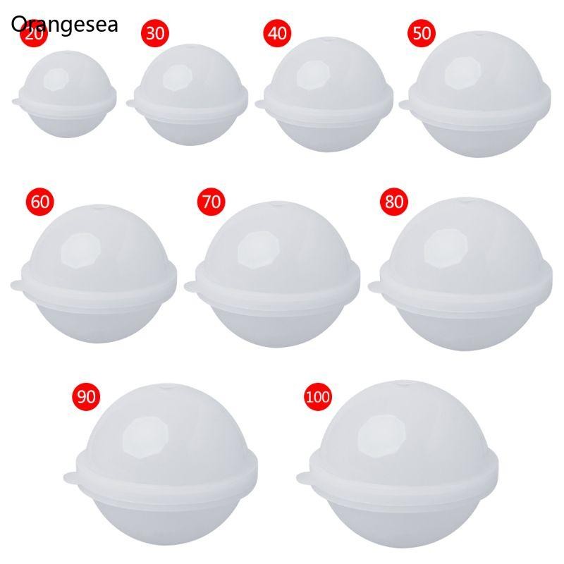 Orangesea Globe Casting Moulds for Epoxy Resin Sphere Resin Molds Round ...