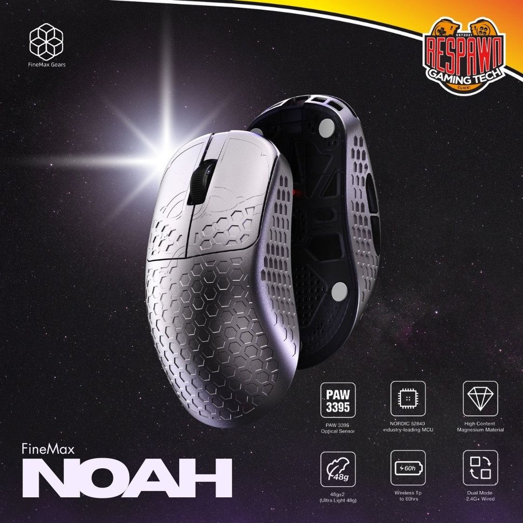 FineMax Noah Magnesium Wireless Gaming Mouse | Shopee Malaysia