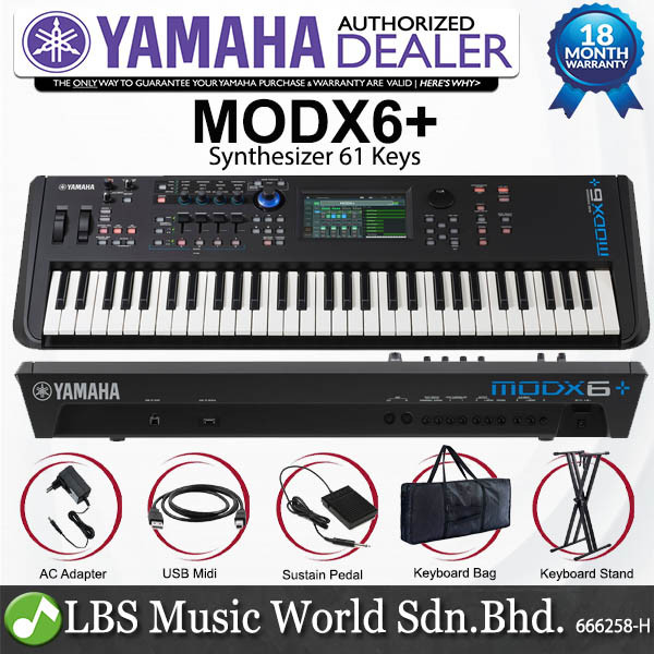 Yamaha MODX6+ 61 Key Synthesizer Keyboard Music Workstation With ...