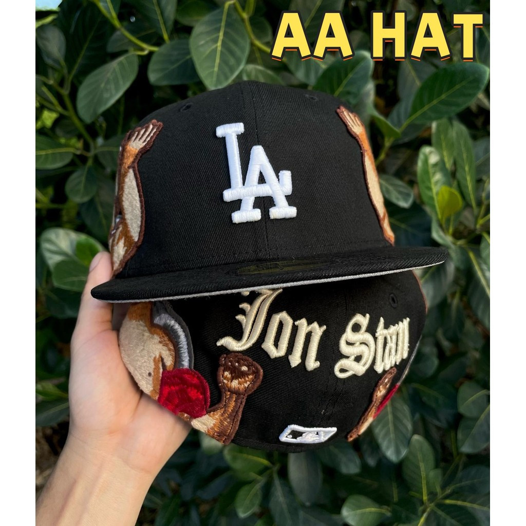 NEW Rra Jon Stan x Los Angeles dodgers black 59fifty side embroidery ...