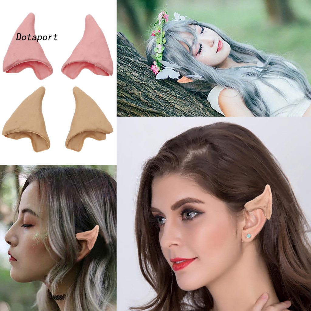 KDDT- Long-lasting Elf Ear Cosplay Elf Fake Ears Cosplay Reusable Fairy Pixie Pointed Elf Ears ...
