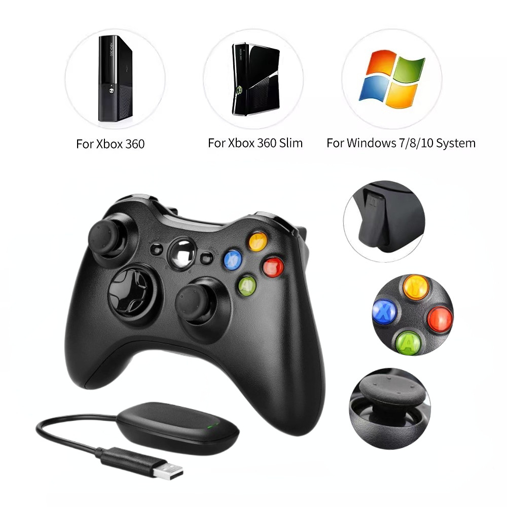 Xbox 360 Wireless Game Controller Pc Tv Gaming Controller Wired Joypad ...