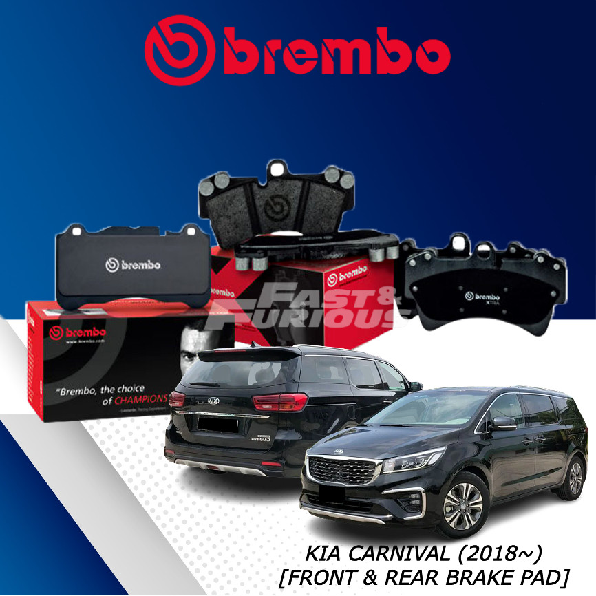 ORIGINAL BREMBO KIA CARNIVAL (2018~) FRONT (DEAPN) & REAR (BELAKANG ...