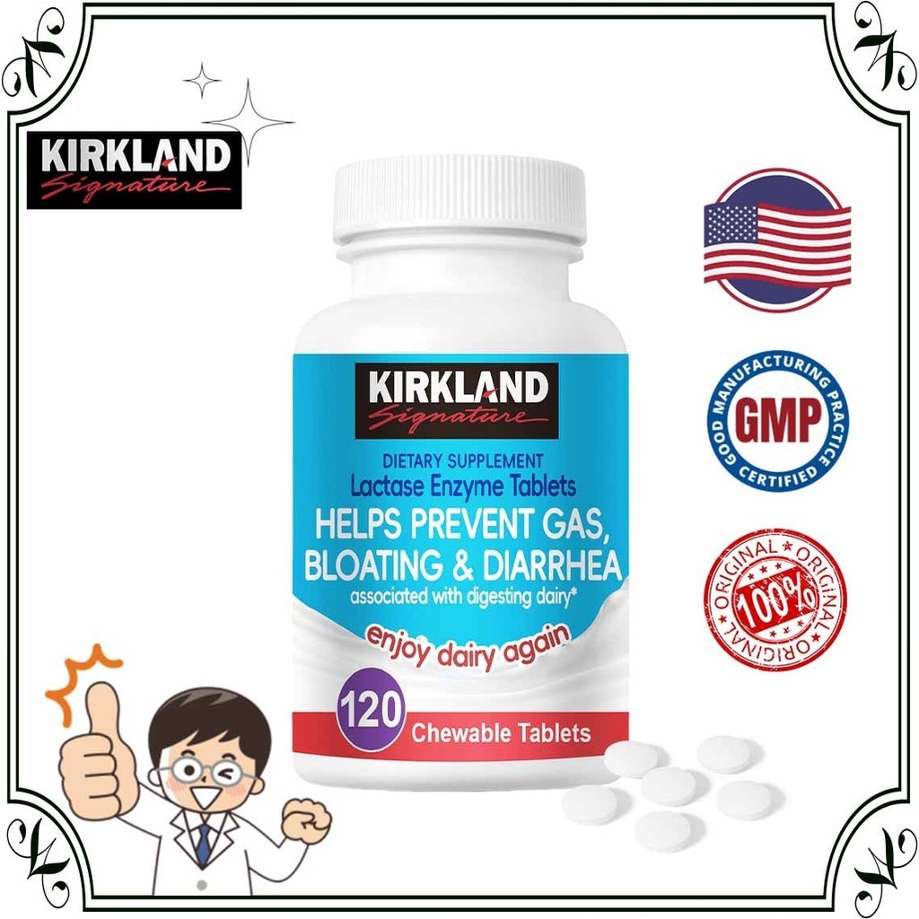 KIRKLAND Lactase Chewable Tablets have the ability to break down ...
