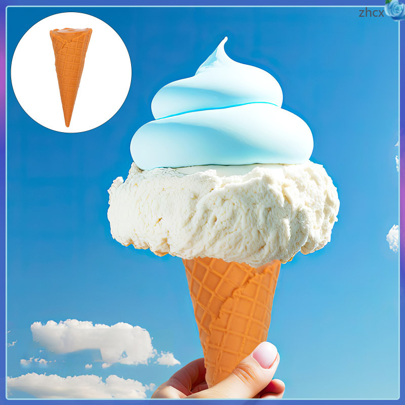 Fake Ice Cream Cone Realistic Ice Cream Prop for Party Decor Fake Ice ...
