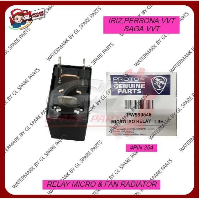 MICRO RELAY & FAN RADIATOR RELAY ORIGINAL PROTON IRIZ PERSONA VVT 2016 ...