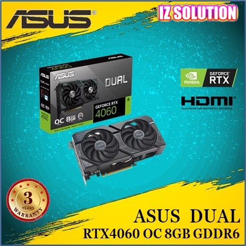 ASUS Dual GeForce RTX™ 4060 OC Edition 8GB GDDR6 Graphics Card | Shopee Malaysia