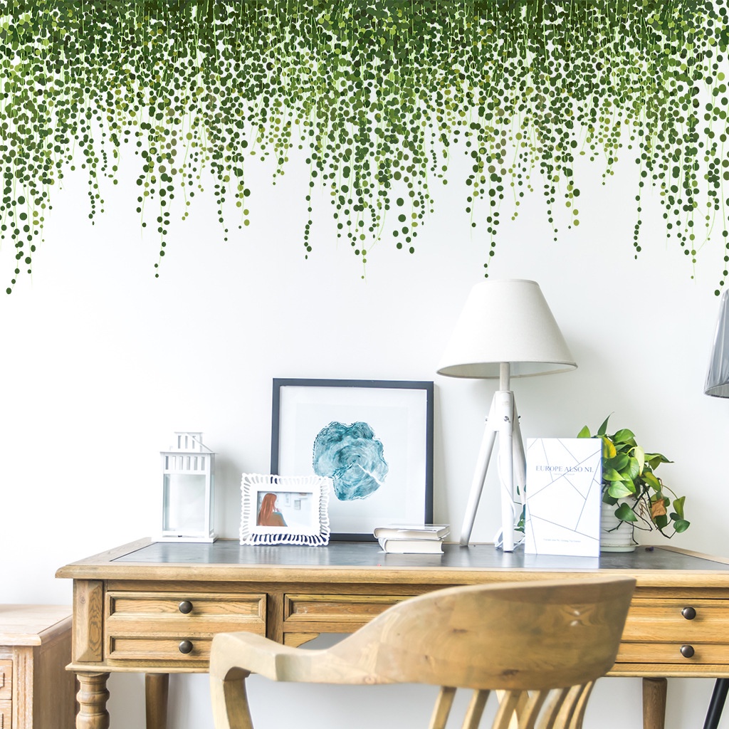 Greenery Drape Stickers PVC Airbrush Greenery Window Sticker,3d sticker ...